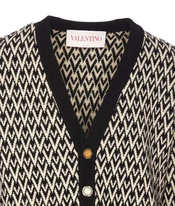Valentino Garavani Geometric Knit Cardigan