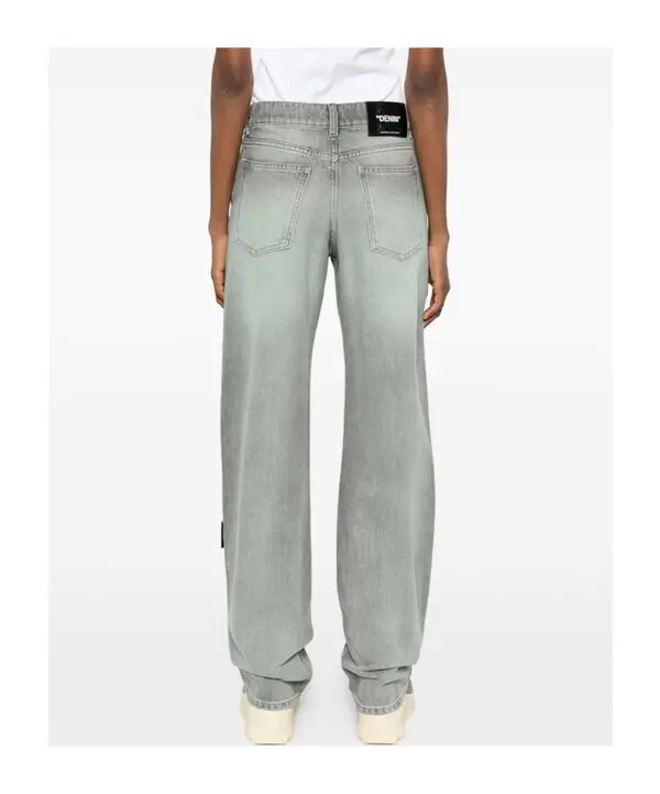 Off-White High-waisted Wide-leg Jeans