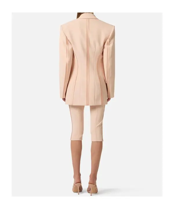 Elisabetta Franchi Lightweight Crêpe And Satin Capri Trousers