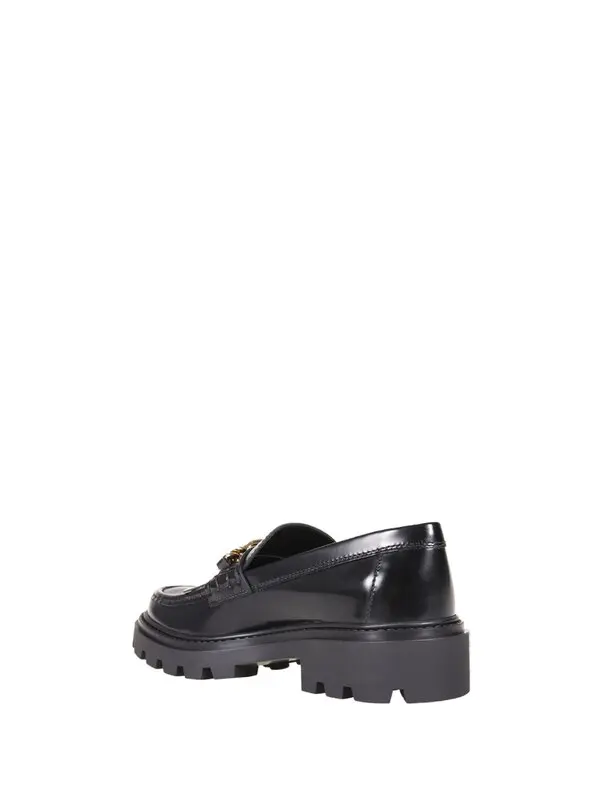 TOD'S Logo Plaque Chunky Loafers - Black