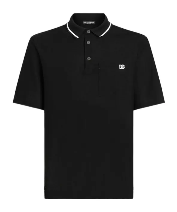 Dolce & Gabbana Dolce Gabbana Logo Embroidered Polo Shirt