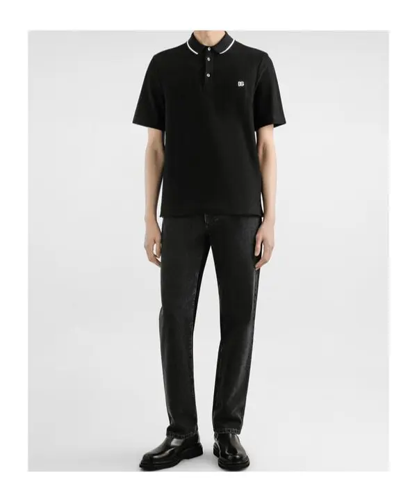 Dolce & Gabbana Dolce Gabbana Logo Embroidered Polo Shirt