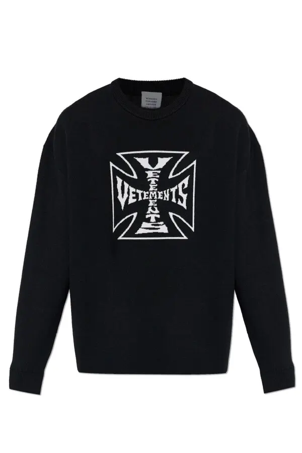 Vetements Graphic Logo Wool Sweater