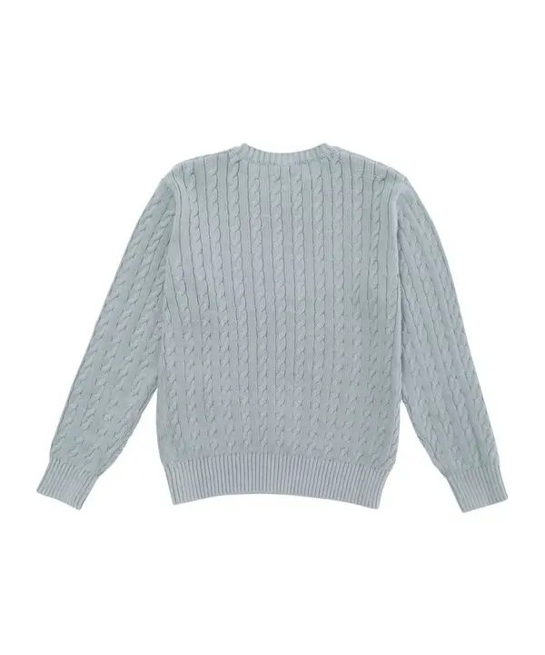 IL GUFO Cable-knit Organic Cotton Jumper - Gray