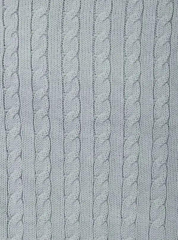 IL GUFO Cable-knit Organic Cotton Jumper - Gray