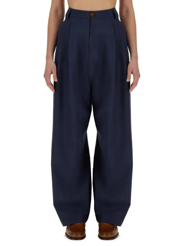 ALYSI Pleated Wide-leg Trousers
