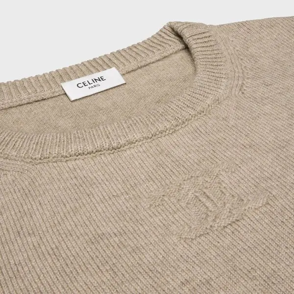 Celine Crew Neck Sweater In Heritage Cashmere