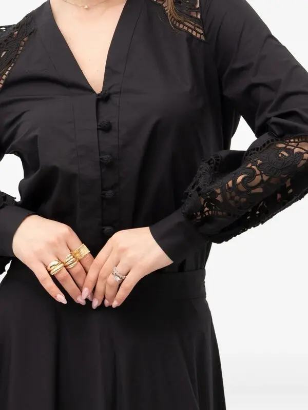 TWINSET V-neck Shirt With Lace Details
