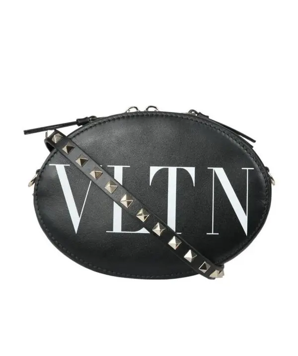 Valentino Garavani Vltn Printed Shoulder Bag - Black