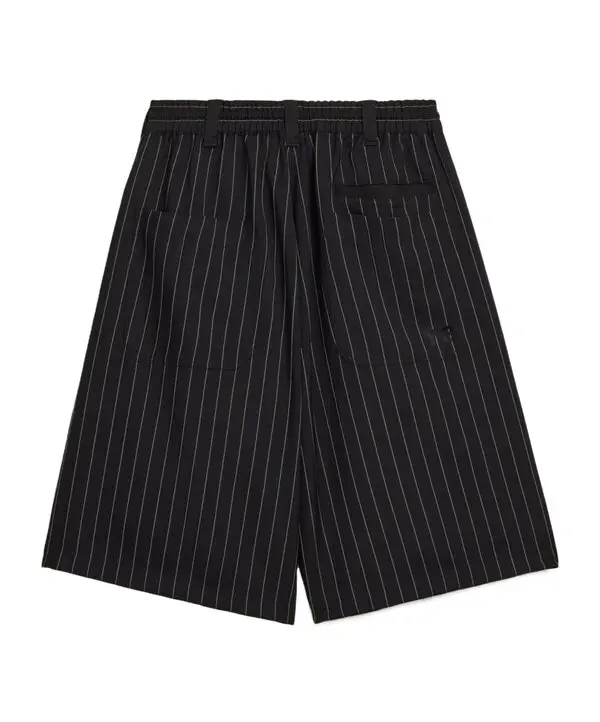 Y3 Pinstripe Sport Uniform Shorts - Black