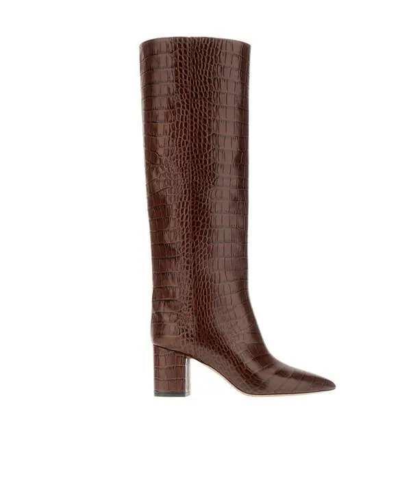 Paris Texas Anja Embossed Knee-length Boots - Brown