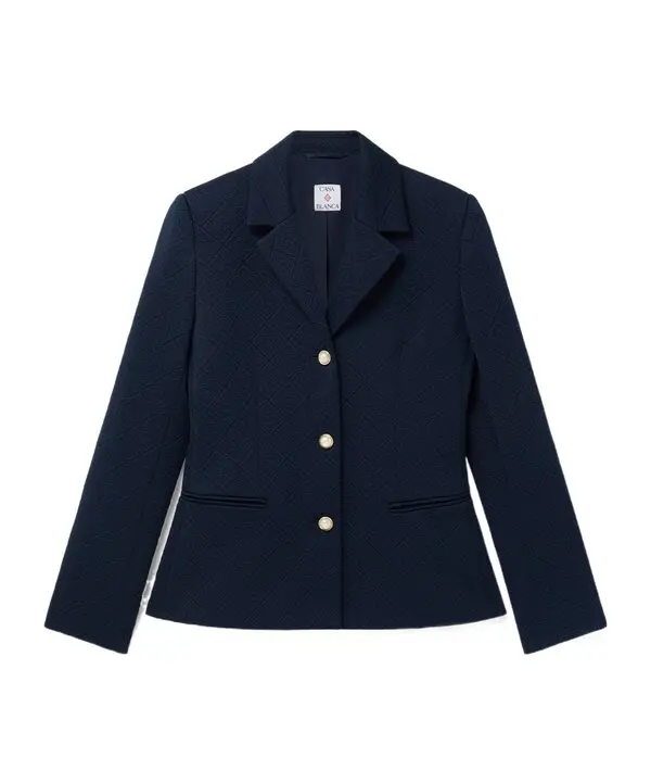 Casablanca Monogram-jacquard Single-breasted Jacket