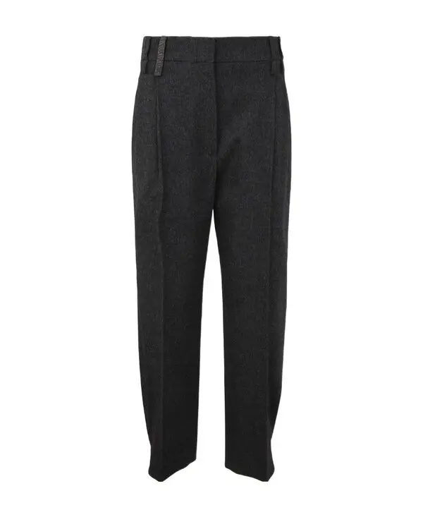 Brunello Cucinelli Tapered Tailored Trousers - Black