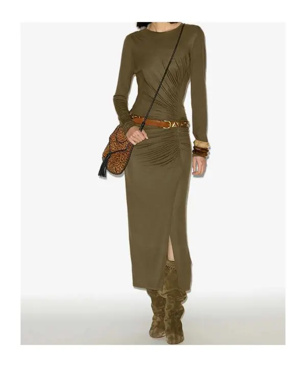 Isabel Marant Étoile Jelina Long Draped Jersey Dress