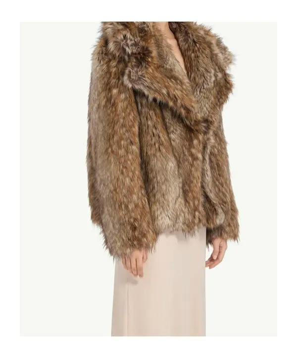 MAISON MARGIELA Faux Fur Jacket With Notched Lapel