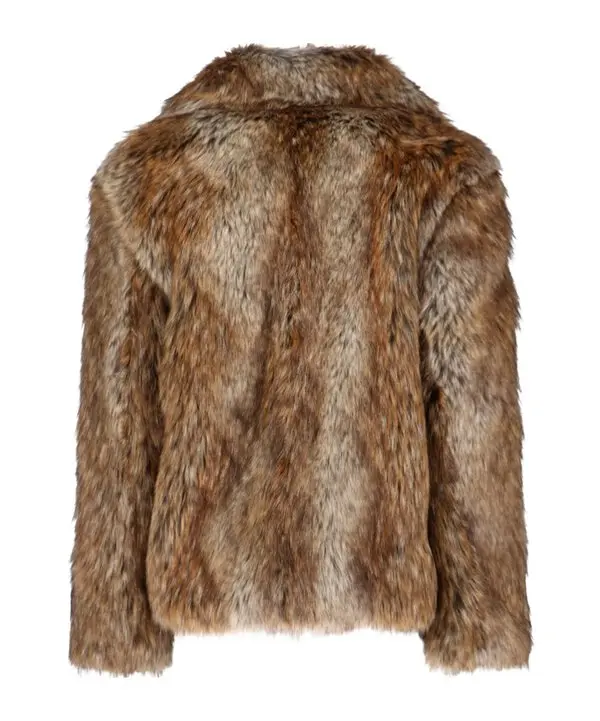 MAISON MARGIELA Faux Fur Long Sleeve Jacket - Light Brown