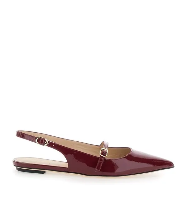 STUART WEITZMAN Adjustable Strap Pointed Toe Slingback Sandals