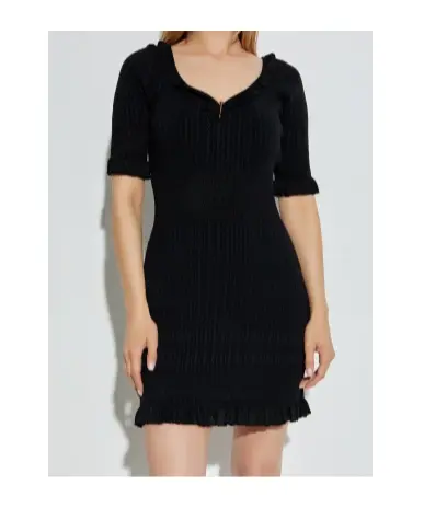 Versace Safety Pin Embellished V-neck Mini Dress