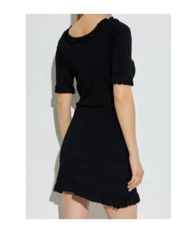 Versace Safety Pin Embellished V-neck Mini Dress