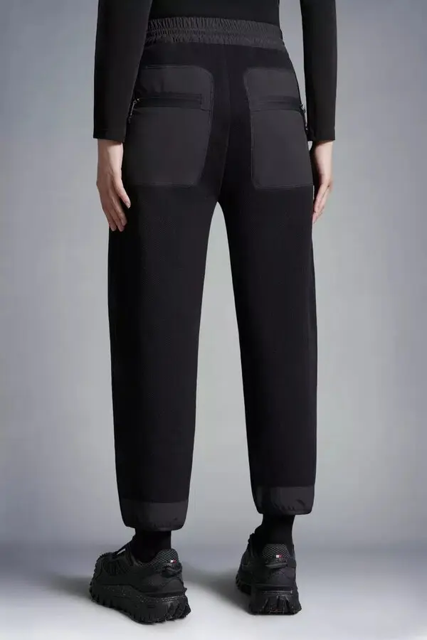 Moncler Paneled Drawstring Sweatpants - Black