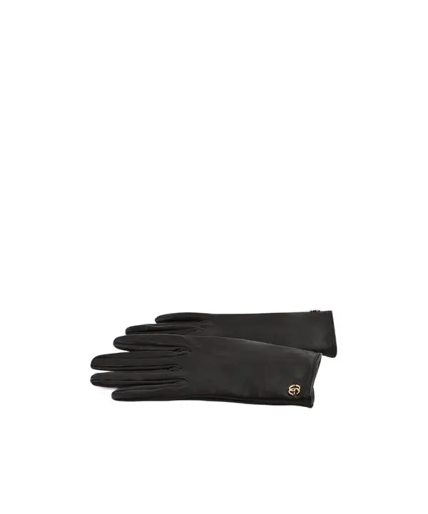 Gucci Leather Gloves With Double G Detail