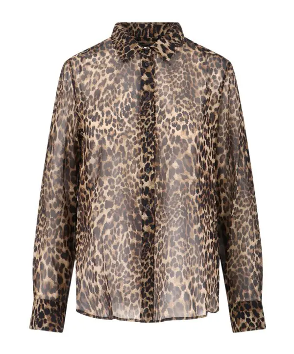 NILI LOTAN Printed Long Sleeve Shirt