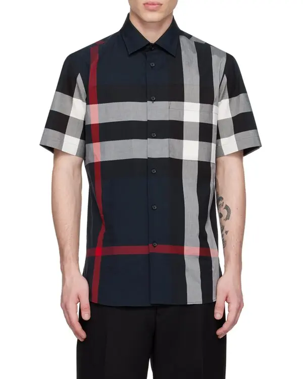Burberry Checked Short Sleeved Shirt
