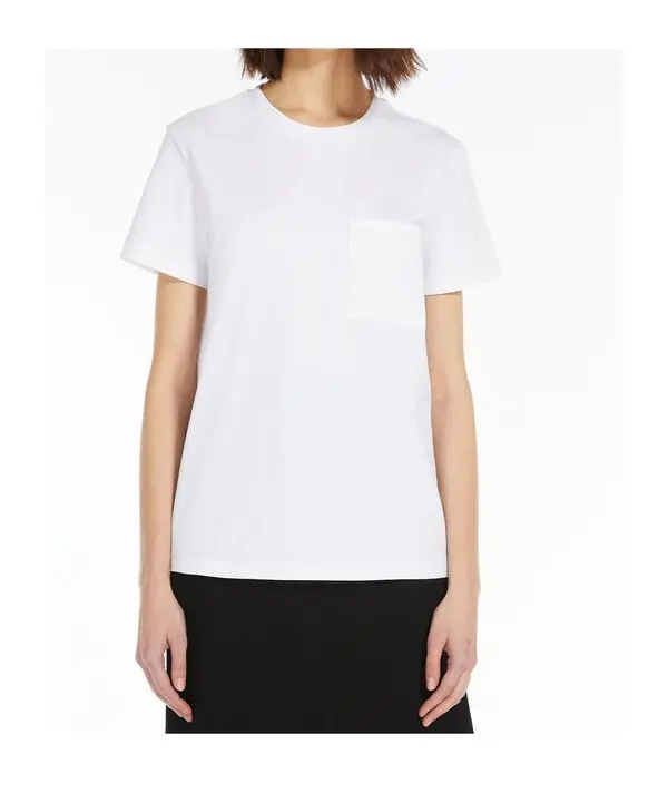 Max Mara Papaia Logo Embroidered Crewneck T-shirt - Optical White