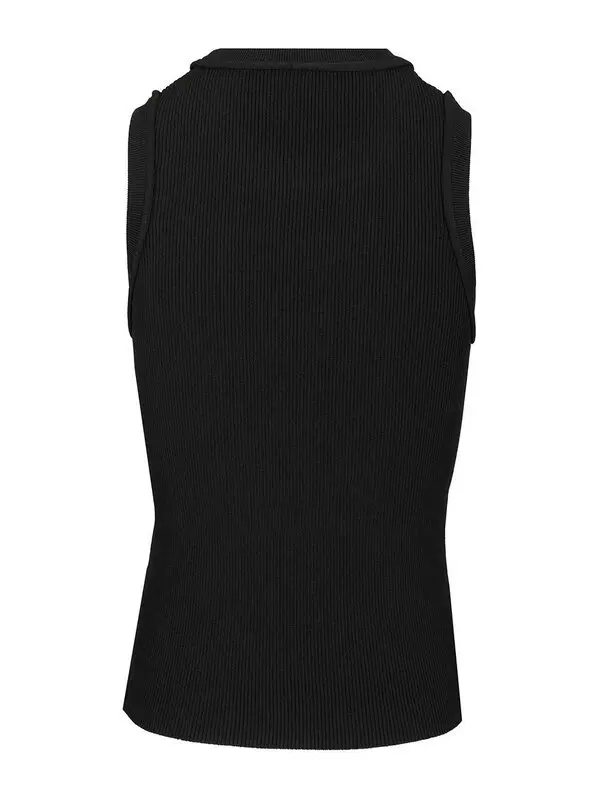 Loewe Anagram Embroidered Ribbed Top