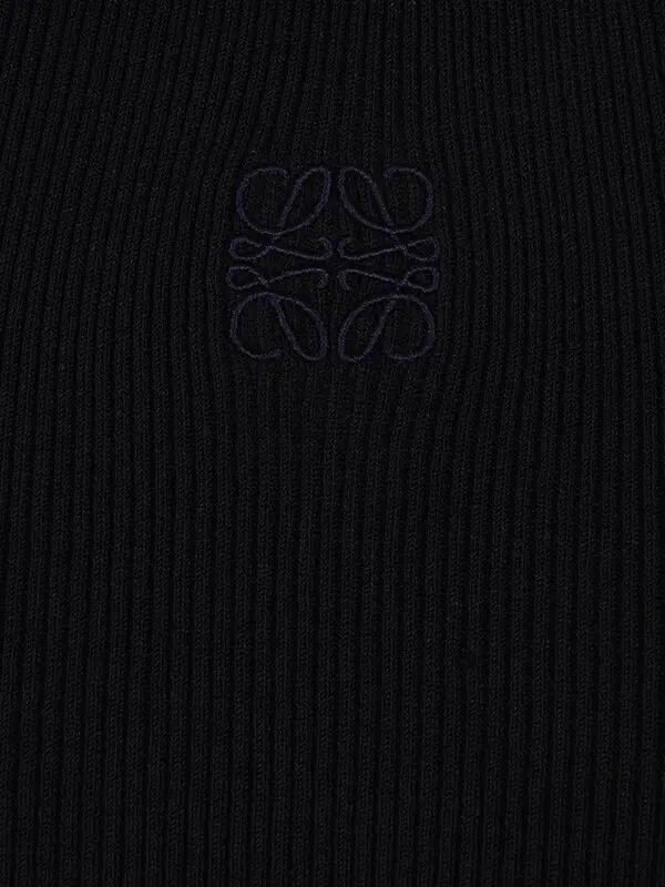 Loewe Anagram Embroidered Ribbed Top