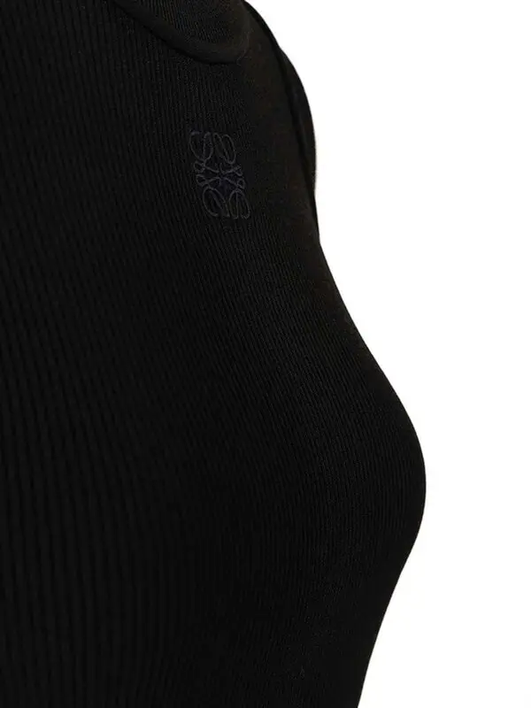 Loewe Anagram Embroidered Ribbed Top