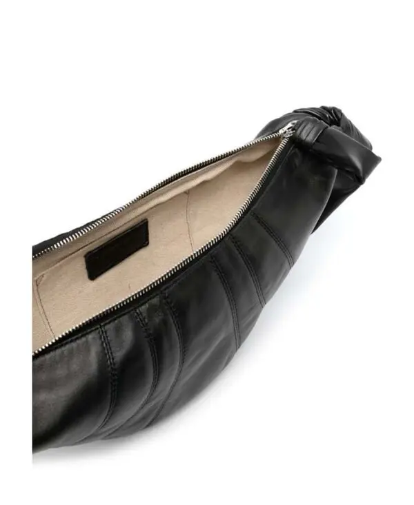 LEMAIRE Small Croissant Knotted Shoulder Bag - Black