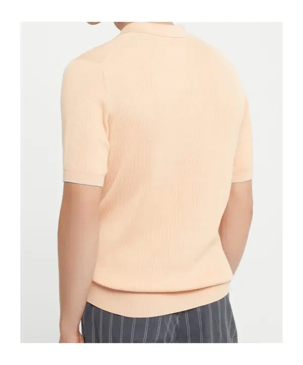 Brunello Cucinelli Fine-knitted Ribbed Polo Shirt
