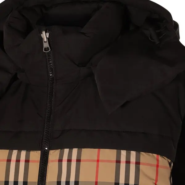 Burberry Vintage Check Hooded Down Gilet - Black