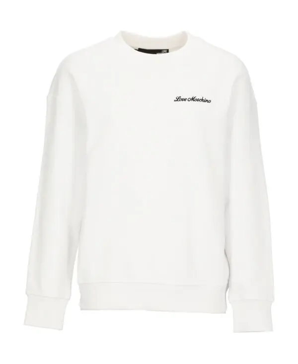 Moschino Heart Detail Crew Neck Sweatshirt