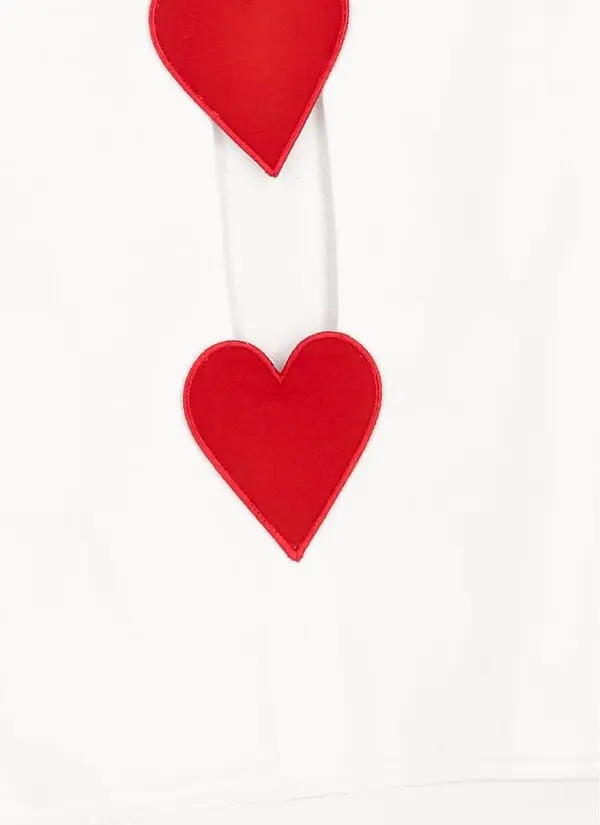 Moschino Heart Detail Crew Neck Sweatshirt