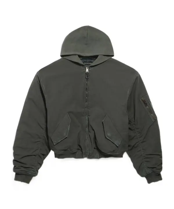 Balenciaga Hooded Standard Bomber Jacket