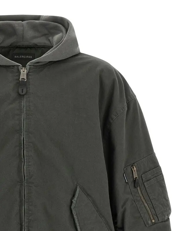 Balenciaga Hooded Standard Bomber Jacket