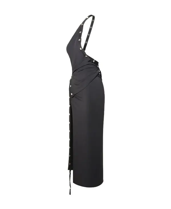 Attico One-shoulder Stud Embellished Dress