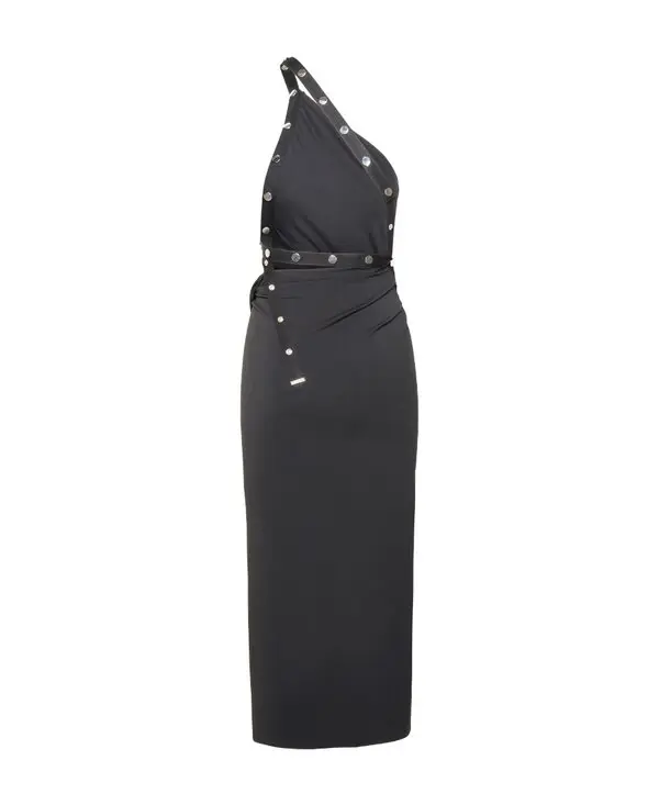 Attico One-shoulder Stud Embellished Dress