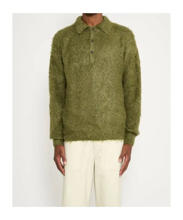 Auralee Brushed Mohair Polo Knit