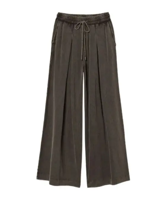 TWINSET Cotton Palazzo Trousers - Black