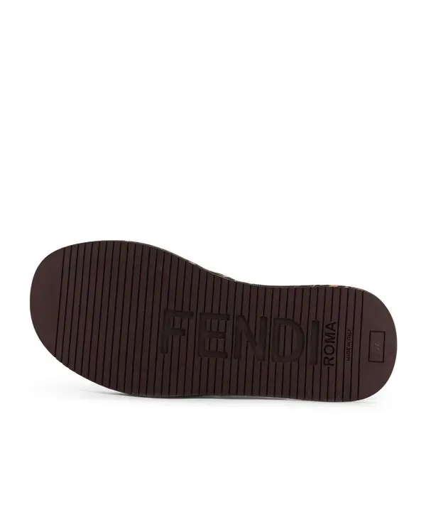 Fendi Logo Embroidered Printed Platform Sandals