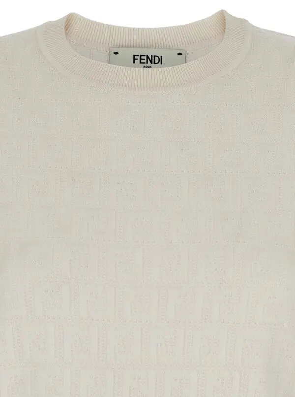Fendi Ff Jacquard Crewneck T-shirt