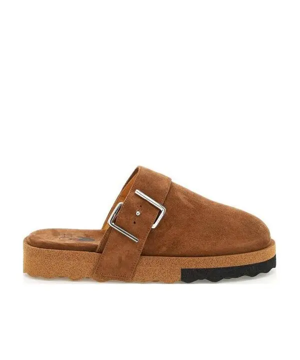 Off-White Comfort Mule Slippers - Brown