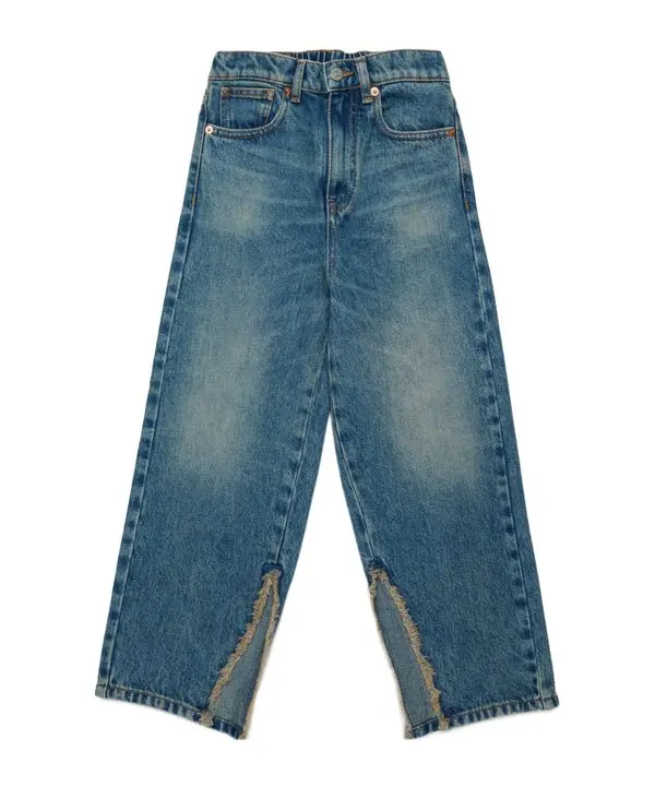 MAISON MARGIELA Shaded Regular Jeans With Split - Blue Denim