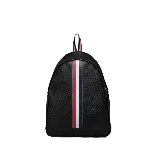 Thom Browne Rwb Stripe-detail Zipped Backpack - Black