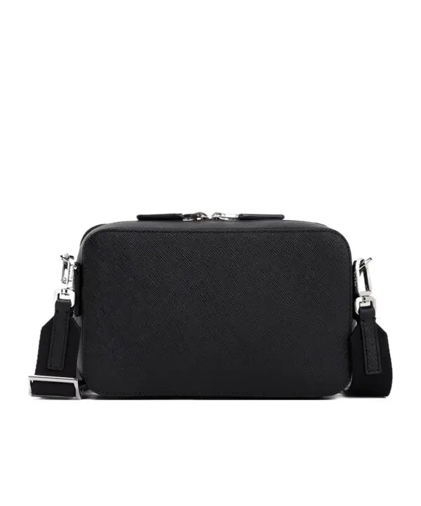 Prada Logo Plaque Zipped Shoulder Bag