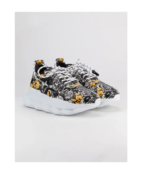 Versace Baroque Chain Reaction Sneakers - White