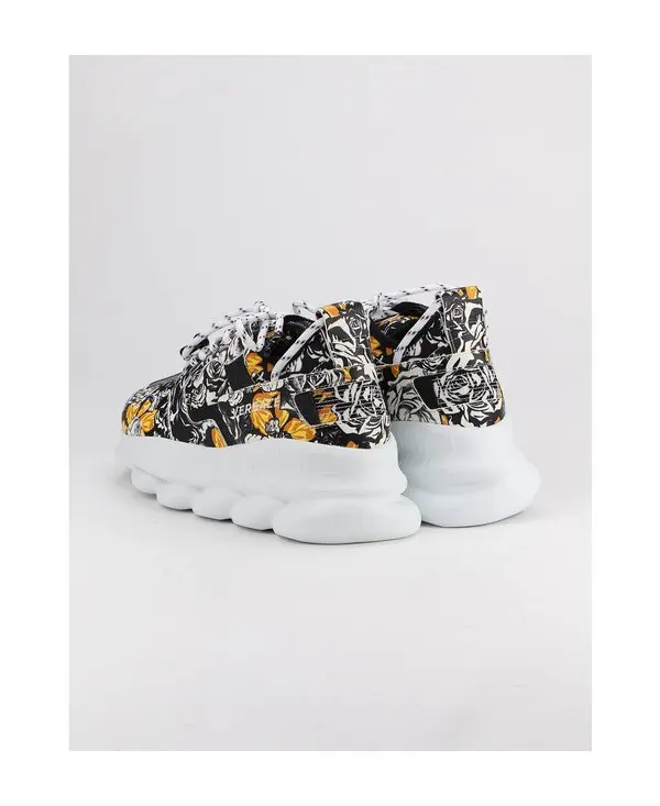 Versace Baroque Chain Reaction Sneakers - White